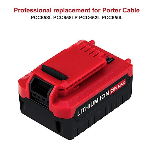 Dosctt 2 Packs 6.0Ah 20 Volt PCC685L Replacement Battery Compatible with Porter Cable 20V Lithium Battery PCC680L PCC682L PCC681L PCC685LP Cordless Tools Batteries