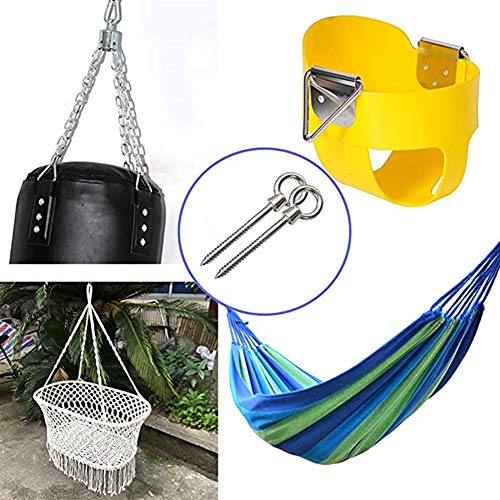 5 Pack 304 Stainless Steel Eye Screws Durable Eye Hooks Screw in Heavy Duty Perfect for Hammock Stand, Yoga, Swing Chair (Load Capacity 650lbs)