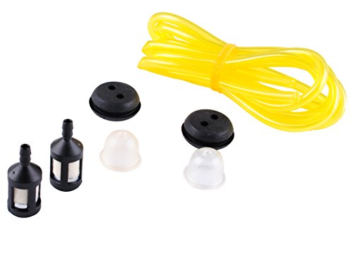 Podoy MC43 Fuel Line for Compatible with Earthquake E43 E43CE Auger Cultivator Fuel Filter Fuel Grommet Primer Bulb Repower Kit