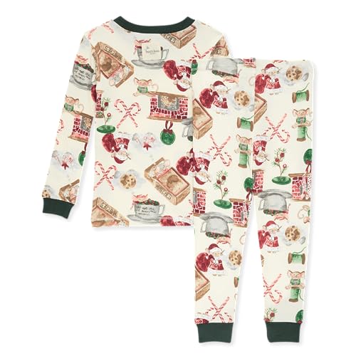 Burt's Bees Baby Baby Girls' Pajamas, Tee and Pant 2-Piece Pj Set, Cute as a Button, 3T