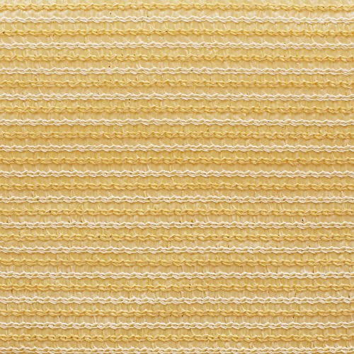 Shatex 90% Shade Fabric Sun Shade Cloth 12β x 20β Wheat Taped Edge with Grommets Sun-Block Mesh Shade for Pergola Cover Canopy,12 Bungee Balls