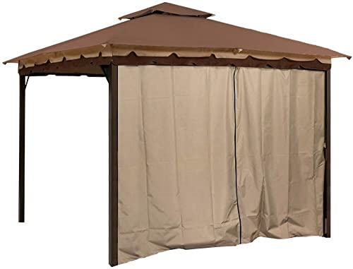 Add Privacy to Your 10 x 12 Gazebo with This 4 Pack of Easy to Install Privacy Panel Side Walls Including Snap-on Rings