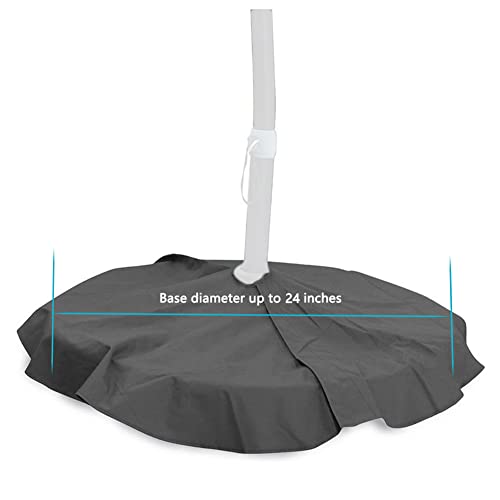 Patio Umbrella Base Cover Heavy Duty Round Base Stand Cover Parasol Base Cover Waterproof Sunscreen Anti-UV - Fits Bases up to 24"