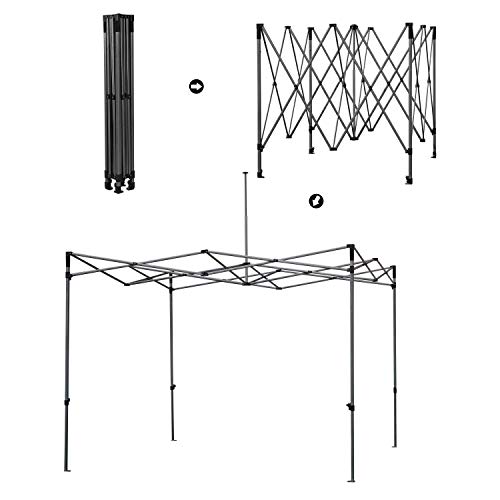 Yaheetech 10x10 Pop Up Canopy Tent, Commercial Instant Heavy Duty Canopy, 500D Waterproof Adjustable Canopy with Wheeled Carry Bag, 4 Sandbags & 4 Stakes, White