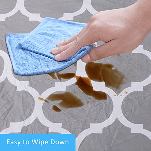 Vinyl Picnic Table Cover and Bench Covers Fitted Tablecloth,4lbĀ Double Flannel Backing Elastic Edge Waterproof Wipeable Plastic Tabel Cover Vinyl Tablecloth for Indoor Outdoor Parties 3pcs - 72*30 in