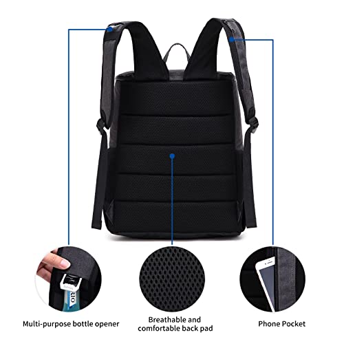 TRYPRY Cooler Backpack Leakproof 30 Cans Lightweight Backpack Insulated Cooler for Lunch Picnic Fishing Hiking Camping Park Beach (Black)