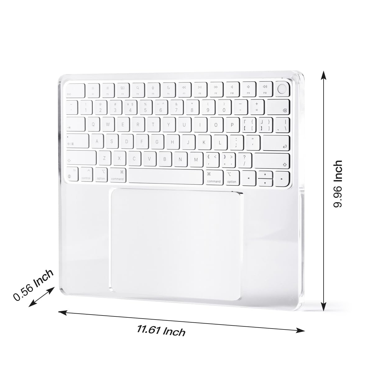 Pikioraz 2 in 1 Tray for Apple Magic Keyboard and Magic Trackpad, Keyboard/Touchpad Stand Holder for Tidy Desktop, Stylish Clear Acrylic