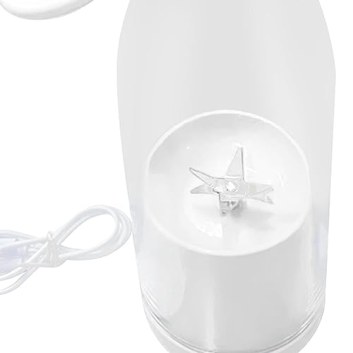 KLKCMS Electric Juicer Juice Mixer Office Kitchen Hiking Home Juicer Cup with Lids Personal Travel Blender for Outdoor Smoothies Shakes Watermelon, White