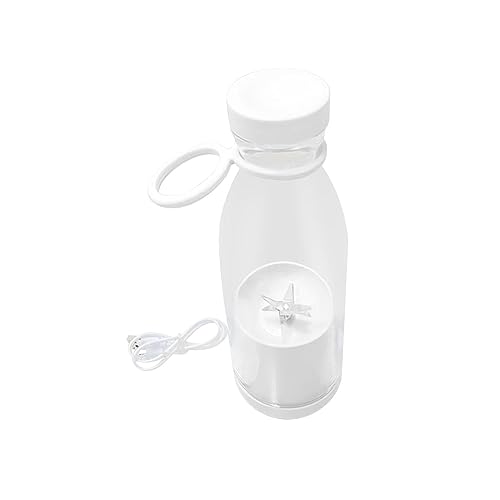 KLKCMS Electric Juicer Juice Mixer Office Kitchen Hiking Home Juicer Cup with Lids Personal Travel Blender for Outdoor Smoothies Shakes Watermelon, White