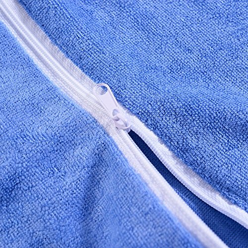 VOCOOL Double Layer Chaise Lounge Pool Chair Cover Beach Towel Fitted Elastic Pocket Won't Slide 85" L x 30" W-Royal Blue