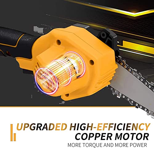 Mini Chainsaw 6 Inch, Battery Powered Brushless Cordless Mini Chainsaw With 2 x 2000mAh Rechargeable Battery, Portable One-Handed Handheld Small Electric Chainsaw for Tree Trimming Wood Cutting