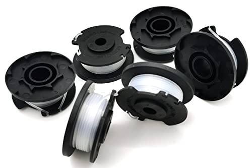 QUASION Weed Eater String for Hyper Tough HT-19-401-003-06 & HT-19-401-003-07,String Trimmer Line 0.065" 16 Feet,20V Max Weed Eater Spool Replacement,6 Pack