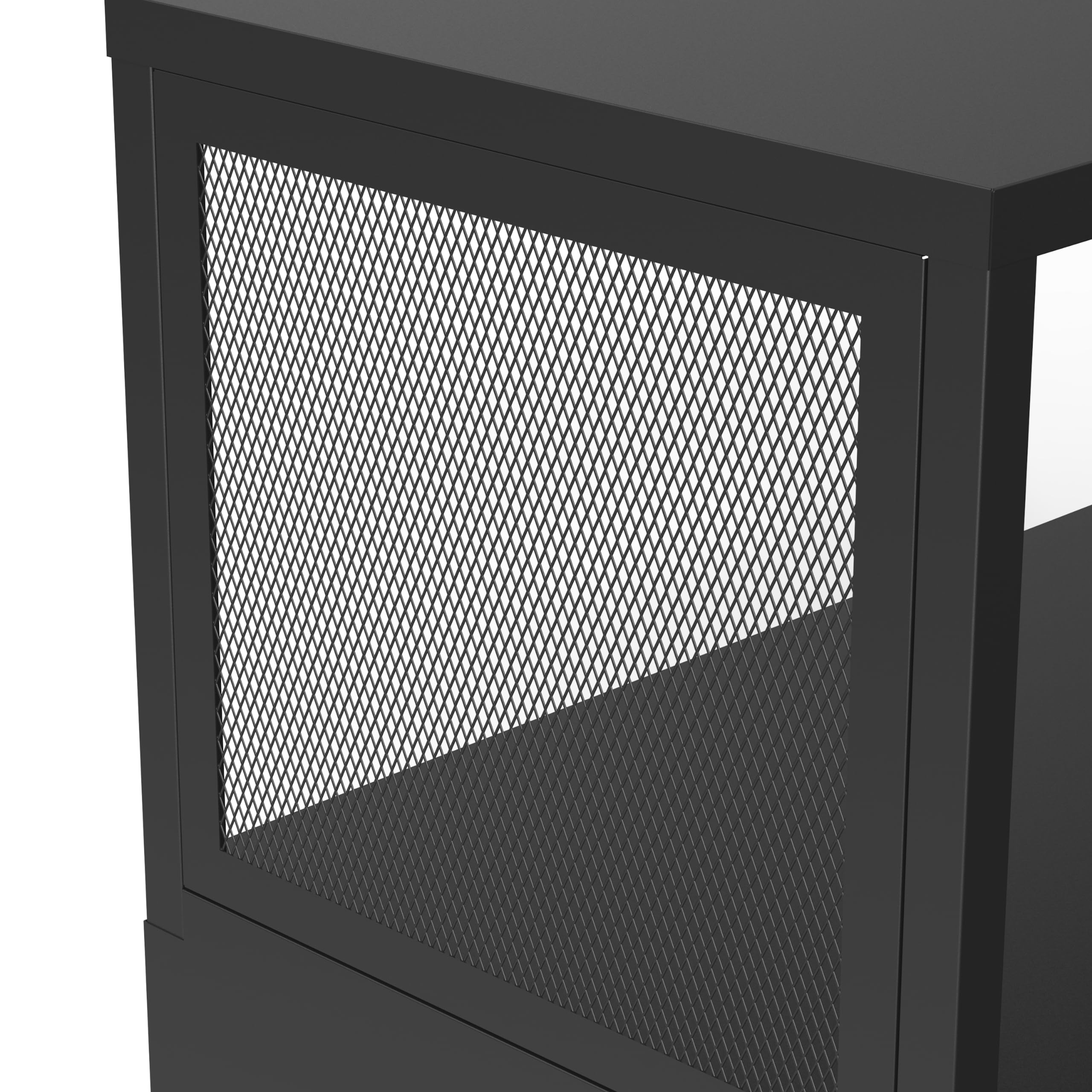 Warmiehomy Metal Lateral File Cabinet with Sliding Locking Doors and Adjustable Shelf Black Filing Storage Cabinet for Home Office