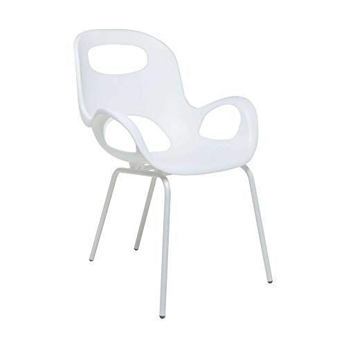 Umbra Oh Chair, Comfortable Seating Indoors and Outdoors, Weather-Resistant, White