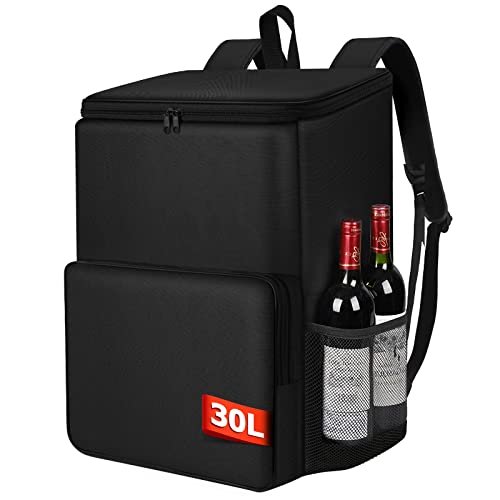 30L 45Cns Backpack Cooler Bag Insulated Leak Proof, Large Capacity Waterproof Cooler Backpack Bag for Men Women to Work Lunch Camping Picnics Beach Hiking Travel Cooler Bag, Cold for Up to 16 Hours