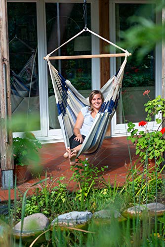 LA SIESTA Domingo Sea Salt - Weather-Resistant Outdoor Hammock Chair with CasaMount Suspension Kit Size King