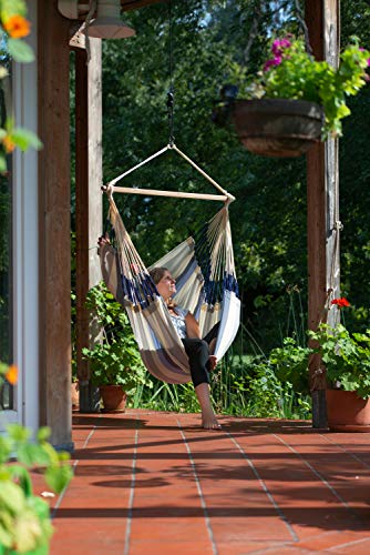 LA SIESTA Domingo Sea Salt - Weather-Resistant Outdoor Hammock Chair with CasaMount Suspension Kit Size King