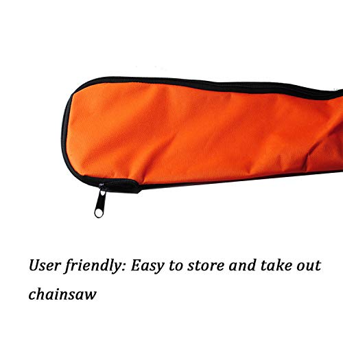 Chainsaw Bag Carrying Case Portable Protection Waterproof Holder Fit for Stihl Husqvarna 12''/14''/16'' Chainsaw Storage Bag(Orange)