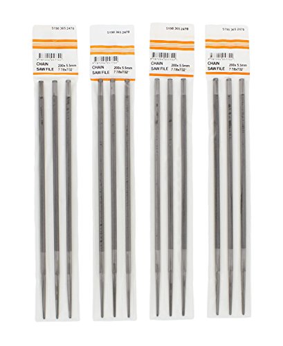 Felled Chainsaw Sharpener Kit 12-Pack, 7/32in (5.6mm) Chainsaw File Set β Manual Chain Saw Blade Sharpener Files