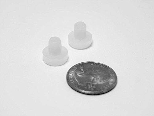 1/2" Nylon Stem Bumper | Glides | Floor Protectors for Patio Swivel Chairs | Pack of: 25 (Natural (White))