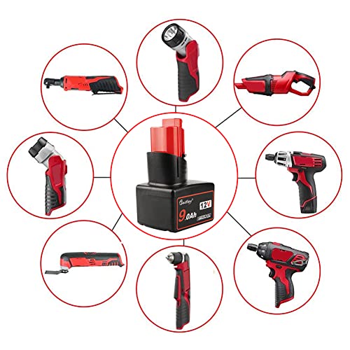 waitley 12V 9Ah Replacement Battery Compatible with Milwaukee M12 9.0Ah Power Tools