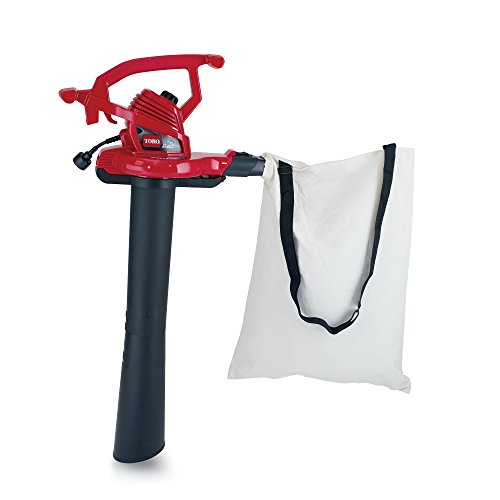 Toro 51621 UltraPlus Leaf Blower Vacuum, Variable-Speed (up to 250 mph) with Metal Impeller, 12 amp,Red & AmazonBasics 16/3 Vinyl Outdoor Extension Cord, Green, 100 Foot