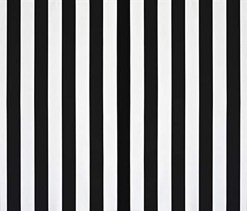 HKMIU RSH Décor Set of 2 Indoor/Outdoor Decorative Lumbar/Rectangle Pillows - Black and White Stripe