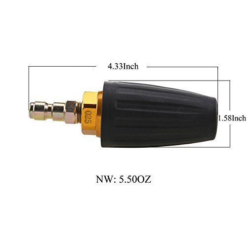 Tool Daily Quick Connect Turbo Nozzle Universal for Cold Water Pressure Washers, 2500 PSI