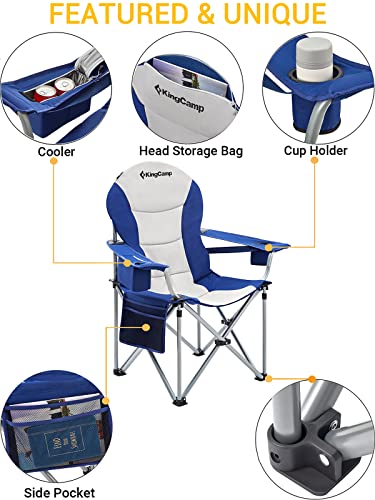 KingCamp Camping Chair Lawn Chair Folding Camping Chair for Adults Folding Camp Chair with Lumbar Support