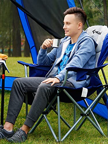 KingCamp Camping Chair Lawn Chair Folding Camping Chair for Adults Folding Camp Chair with Lumbar Support