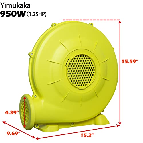 1.25HP(950w) Air Blower, Pump Fan Commercial Inflatable Bouncer Blower, Perfect for Inflatable Bounce House, Jumper, Bouncy Castle (UL certification)