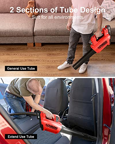 Vpment 460CFM 117MPH 18V Electric Cordless Leaf Blower-6 Adjustable Speeds,4.0 Ah Battery(Charger Included)
