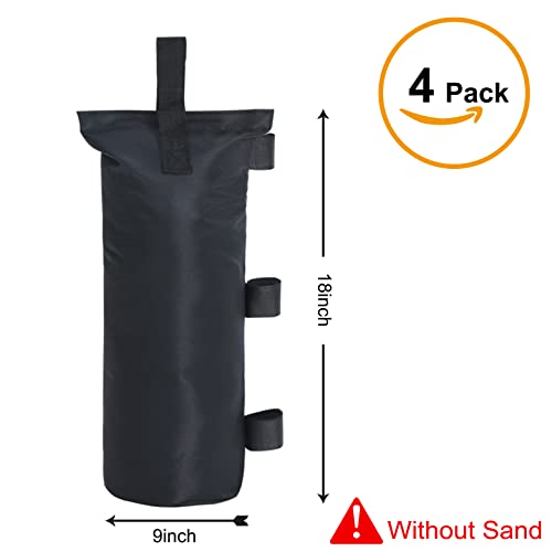 OUTDOOR WIND Canopy Weight Bags 112lbs Sand Bags for Canopy Tent,4 Packs Black,Without Sand