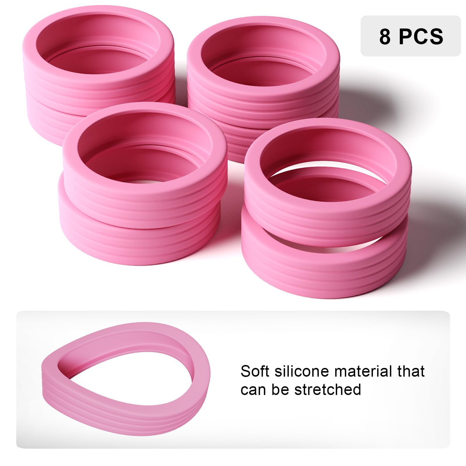 KAGM Luggage Wheels Covers, 8 pcs Luggage Suitcase Wheels Covers for most 8-spinner Wheels Luggage Sets,luggage spinner Wheels Silicone case with Wear-resistant, Anti-noise(Pink)