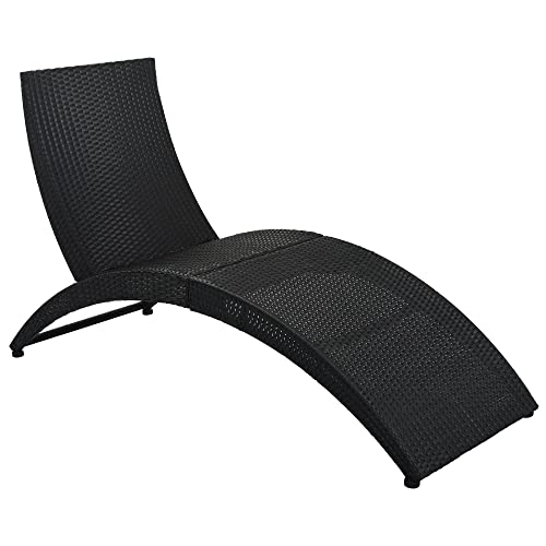DHHU Foldable Chaise 2-Piece Sofa Set, Patio Wicker Sun Lounger with Removable Bolster Pillow, Green Cushion, Blue