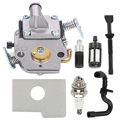 Savior MS170 Carburetor with Fuel Oil Filter Spark Plug for Sthil MS 170 Carburetor MS180 017 018 Carb Zama C1Q-S57A C1Q-S57B Chainsaw 1130-120-0603