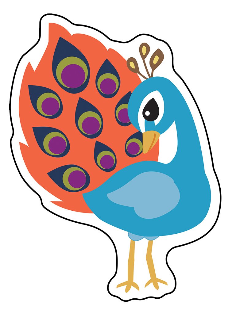 Carson Dellosa – You-Nique Peacocks Colorful Cut-Outs, Classroom Décor, 36 Pieces