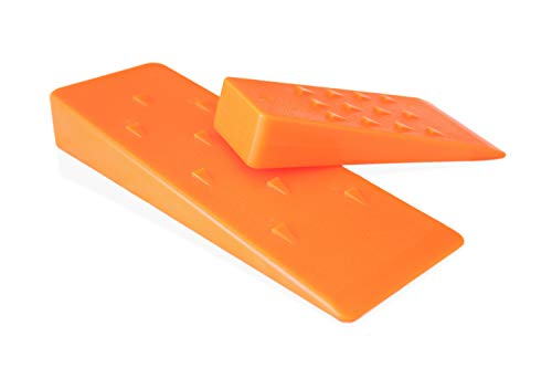 GarMills Tree Felling Wedges Spiked Logging Tools for Chainsaw Tree Log Cutting Set of 4 Pack with 2 x 5.5 Inch and 2 x 8 Inch.