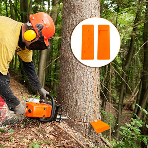 GarMills Tree Felling Wedges Spiked Logging Tools for Chainsaw Tree Log Cutting Set of 4 Pack with 2 x 5.5 Inch and 2 x 8 Inch.