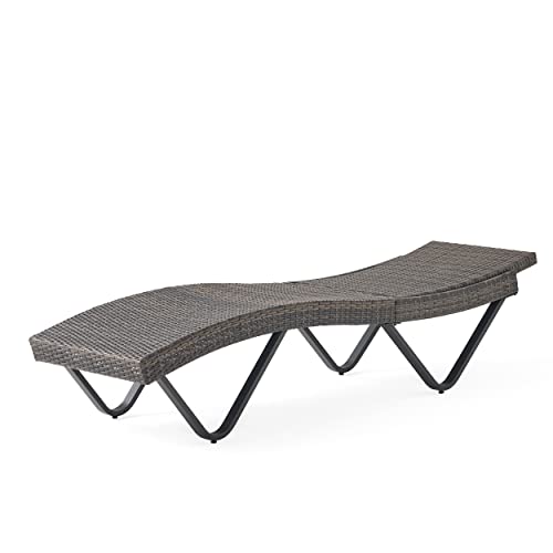 Christopher Knight Home San Marcos Chaise Lounge, Grey