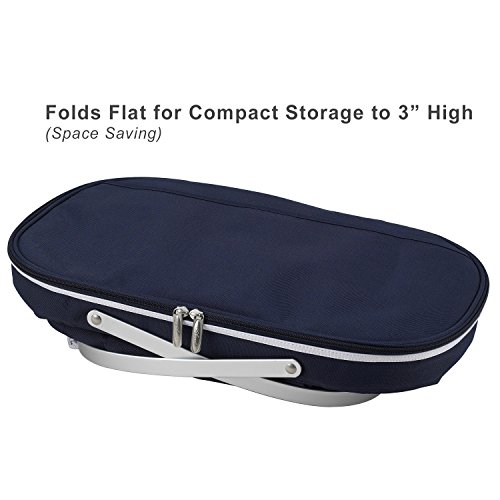 Picnic at Ascot Patented Insulated Folding Picnic Basket Cooler- Designed & Quality Approved in the USA