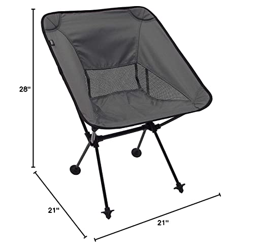 Travel Chair Joey Chair, Portable Chair for Outdoor Adventures, Compact, Foldable Chair with Quick Set-Up, Black