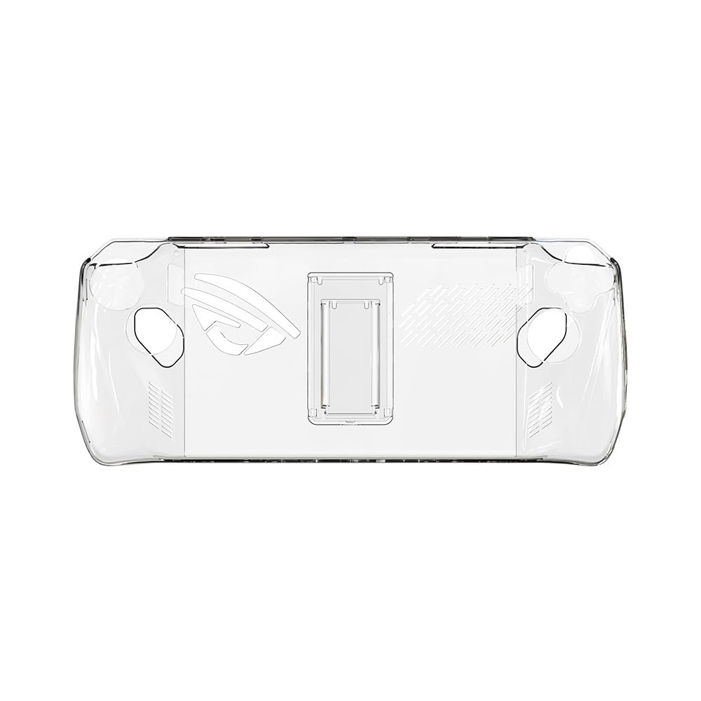 Protective Case for ROG Ally Handheld Game Console, Transparent Case Shockproof Game Console Cover with Bracket Sweatproof Cover for ROG Ally Gaming Accessories (Transparent)