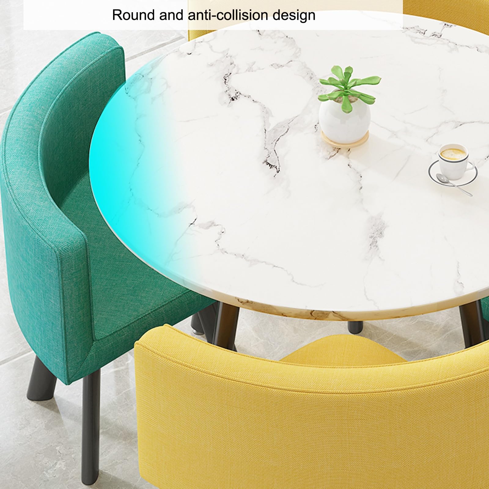 Office Reception Room Club Table, Table And Chair Set, Negotiation Table Sales Office Shops Meetings Small Round Tables, Nordic Negotiation Table And Chair, Business Conference Room Coffee Table ( Col