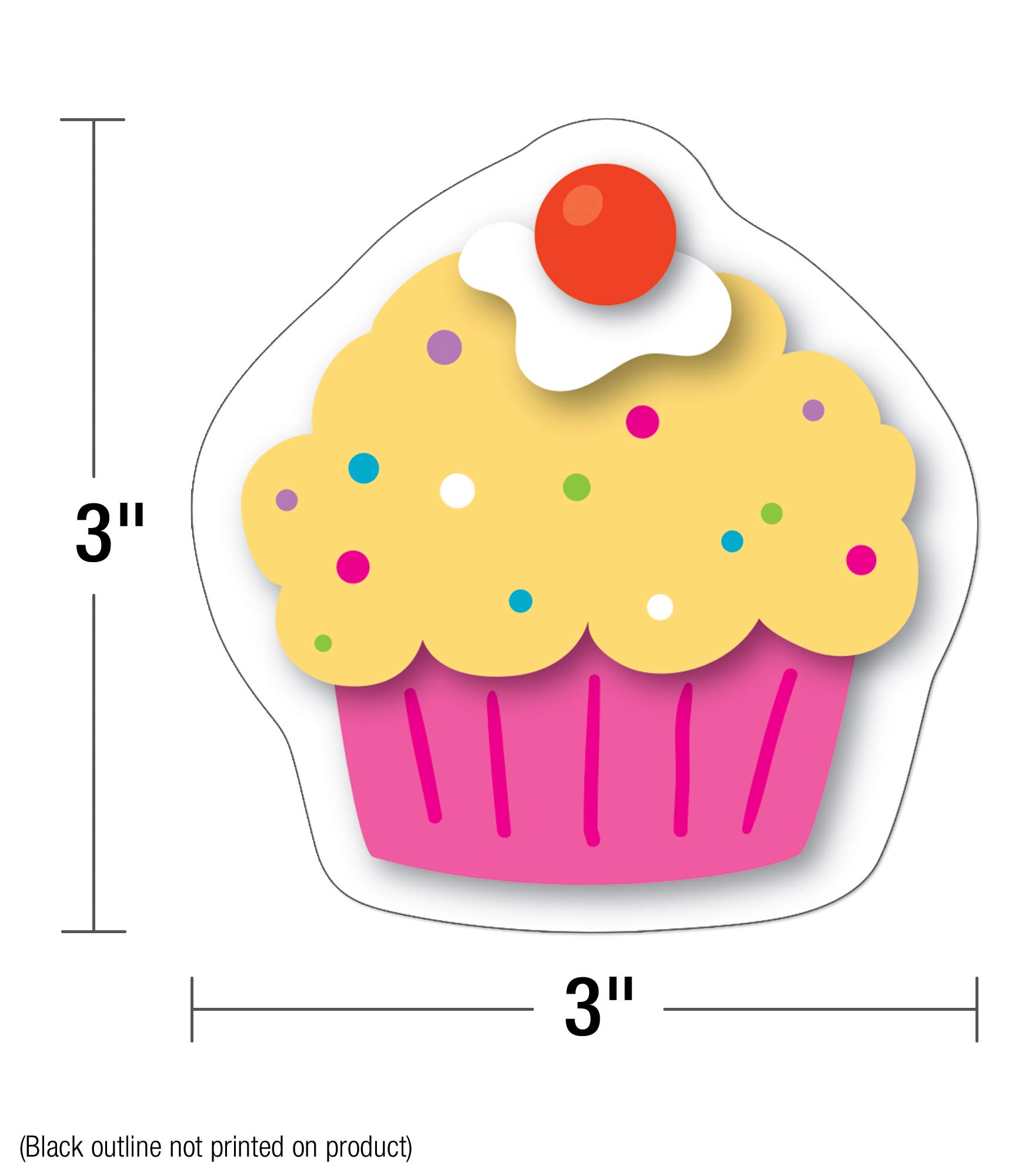 Carson Dellosa – Cupcakes Mini Colorful Cut-Outs, Classroom Décor, 36 Pieces