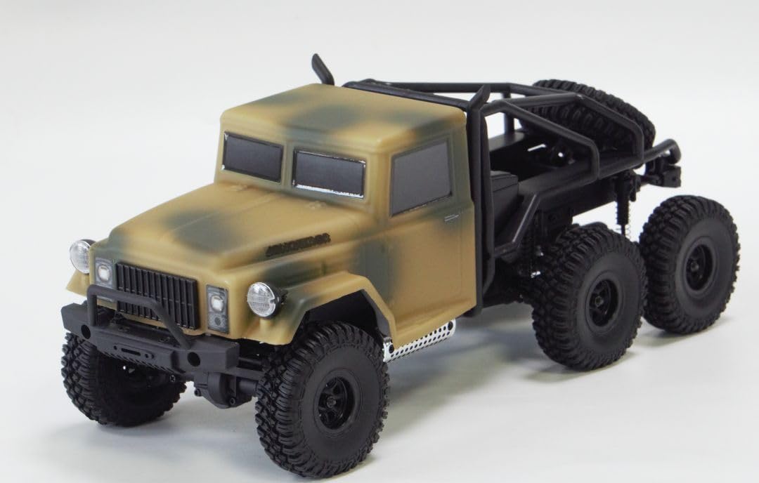 HobbyPlus HBP CR18 Conqueror 6X6 Full Lock 4WD 1/18 Rock Crawler with 2.4Ghz 4CH RC Transmitter & Lipo Battery - RTR RC Toy Vehicle (RC Cars, RC Truck, RC Crawler) for Adults (HELIDIRECT) (Camo)