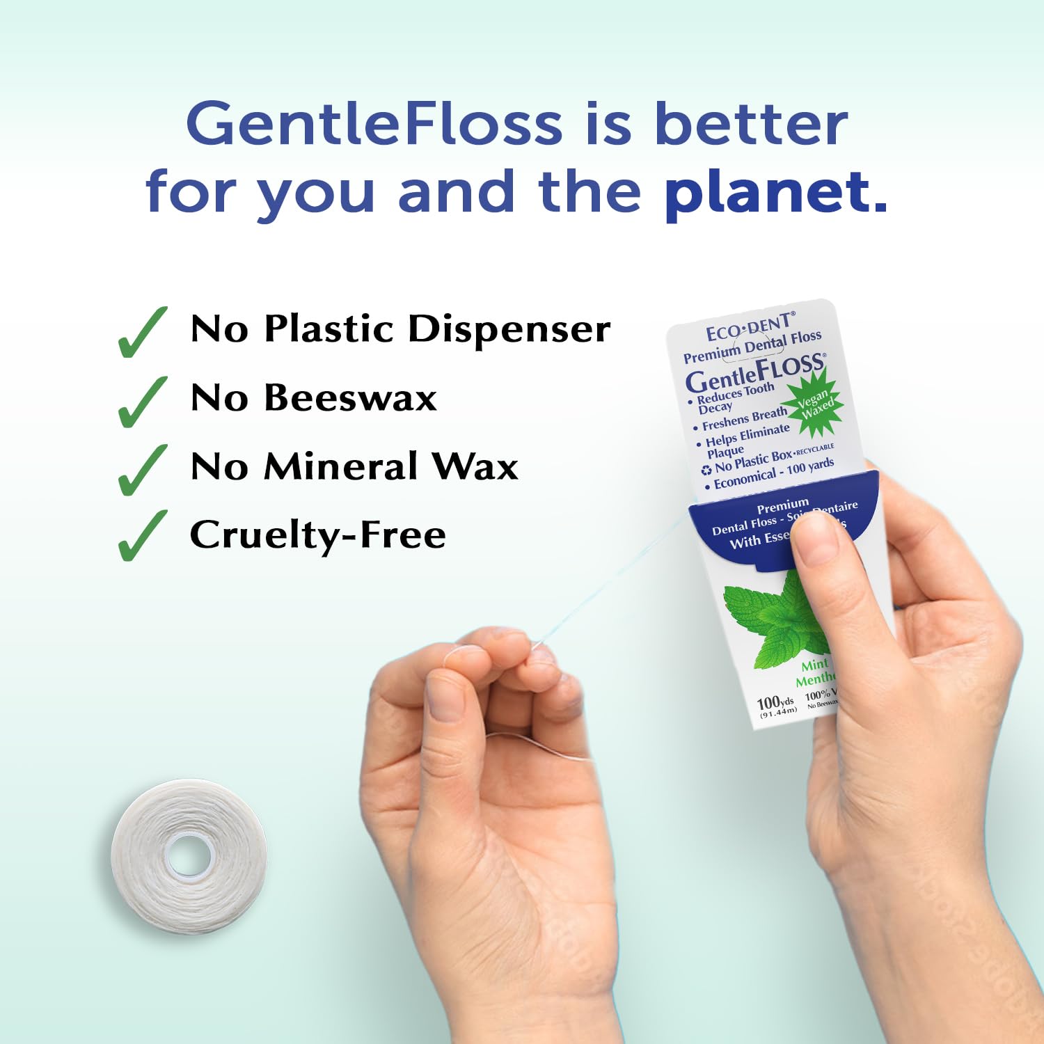 Eco-Dent Gentle Floss Dental Floss ( 6x100 YD.)