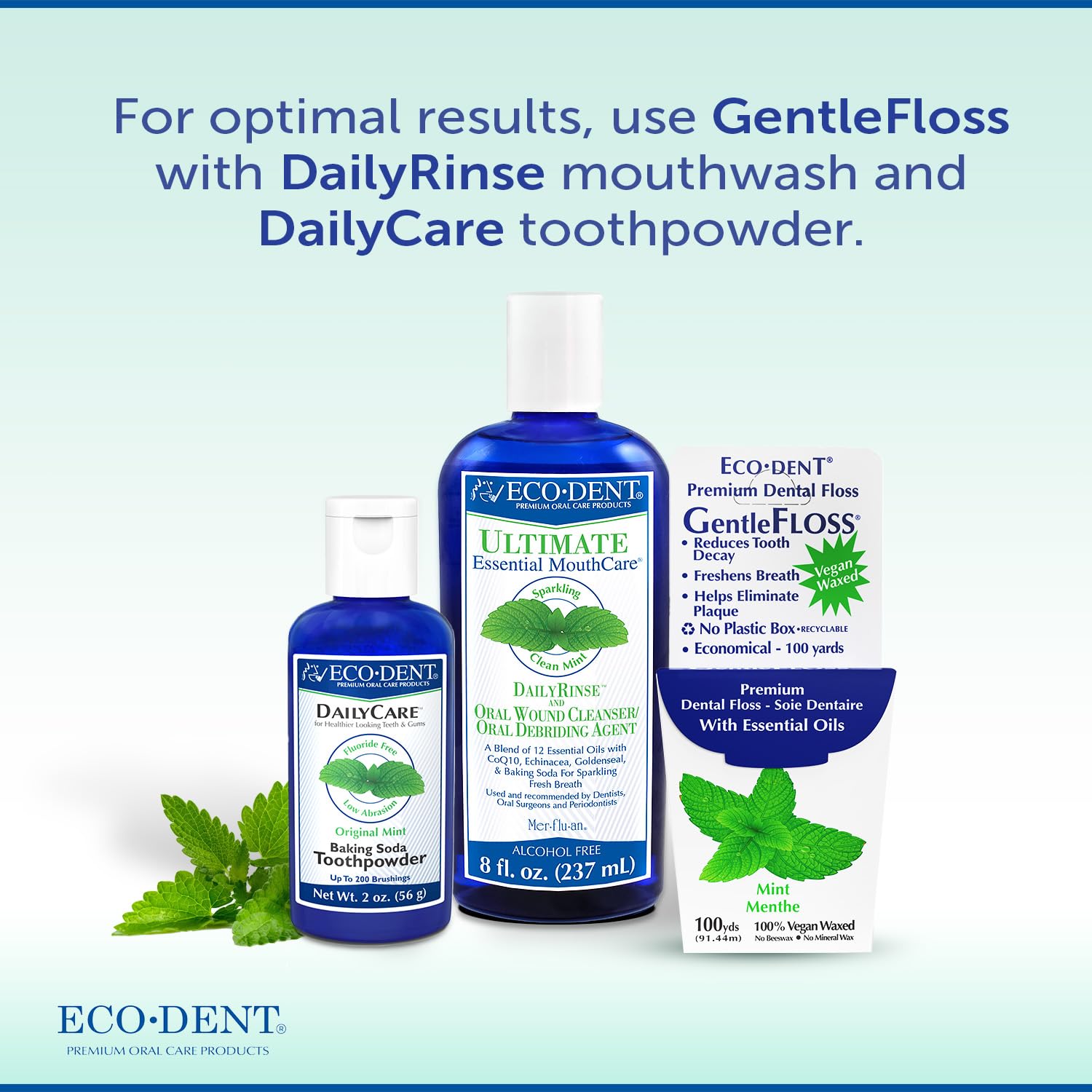 Eco-Dent Gentle Floss Dental Floss ( 6x100 YD.)