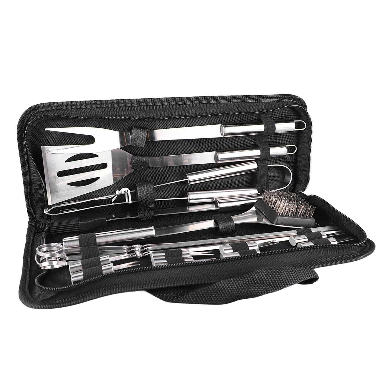 Grill Set, BBQ Grill Tools Set Fine Crafted Spatula 20pcs for Outdoor for Travel