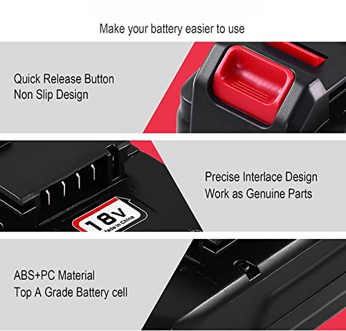 3.6Ah Replacement Battery Compatible with Porter Cable 18V Battery Ni-MH PC18B Battery Replacement PCC489N PCMVC PCXMVC Cordless Power Tools 2Packs